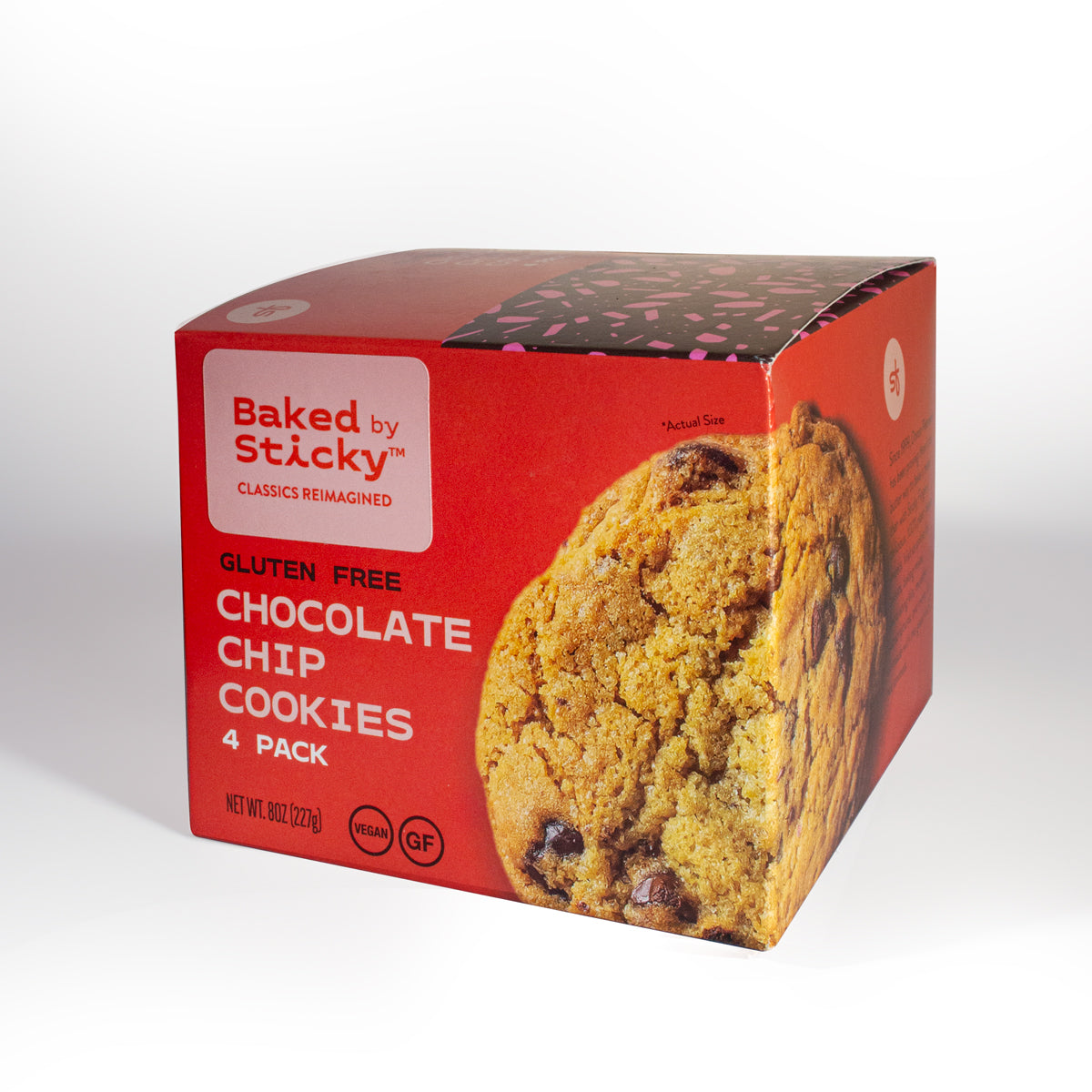 Baked By Sticky Wheat-Free Chocolate Chip Cookie 4-Packs - Case of 9